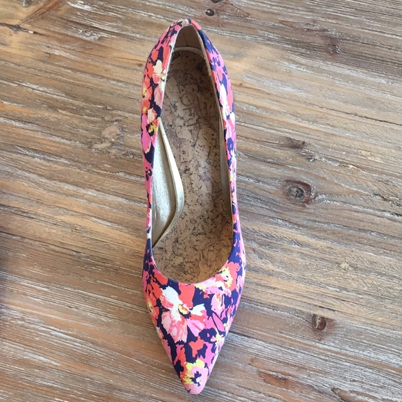 LOFT | Shoes | Loft Floral High Heels | Poshmark